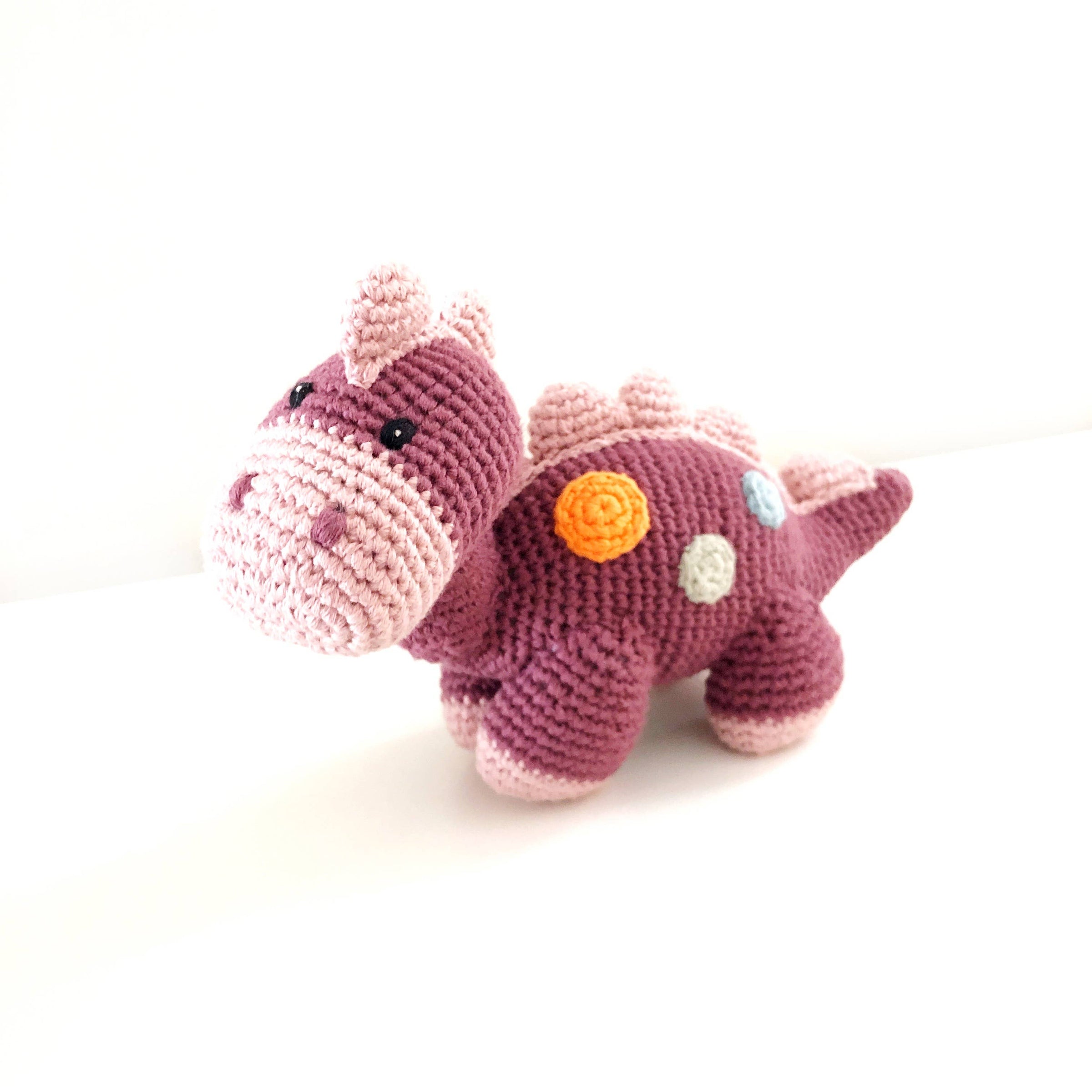 Stegosaurus Plush Dino Rattle - Purple — LOCAL FIXTURE