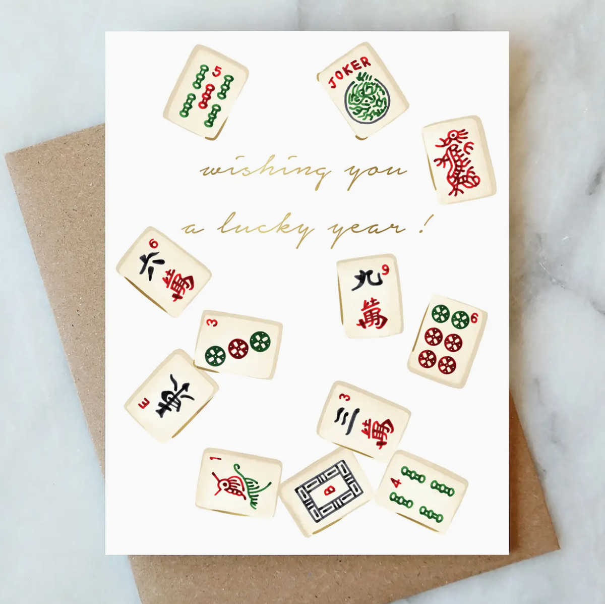 Mahjong Birthday Card Greeting Card | Good Luck Card — LOCAL FIXTURE